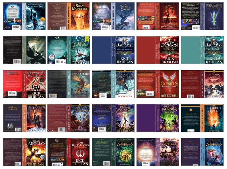 Entire Rick Riordan Collection Minibook Covers Printable - Etsy