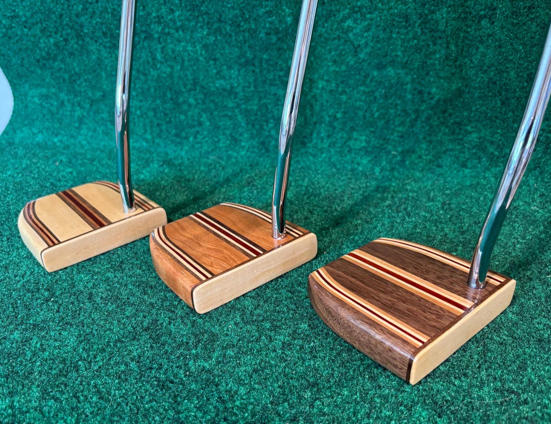 Custom Wood Golf Putter: Cherry, Walnut, Maple With Padauk Stripes - Etsy