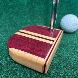 Custom Purpleheart or Padauk Golf Putter: Walnut & Maple Accents, Steel ...