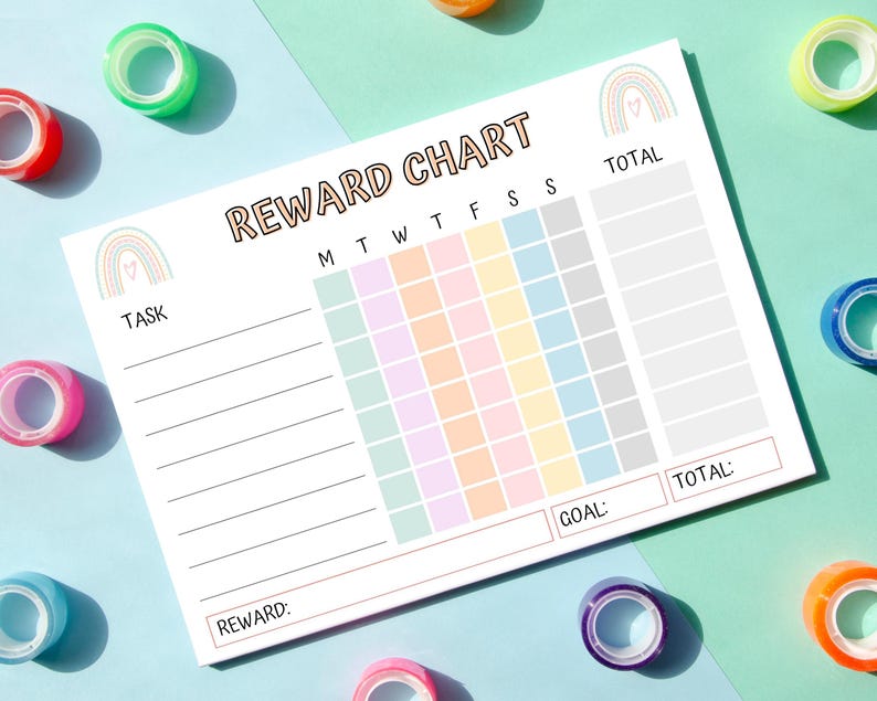 Kids Reward Chart | Superhero Chore & Behavior Tracker (digital ...