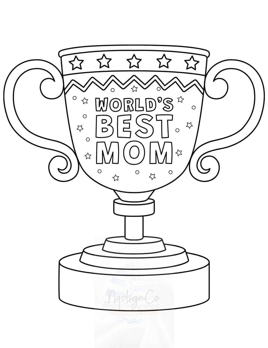 World's Best Mom Coloring Page - Etsy