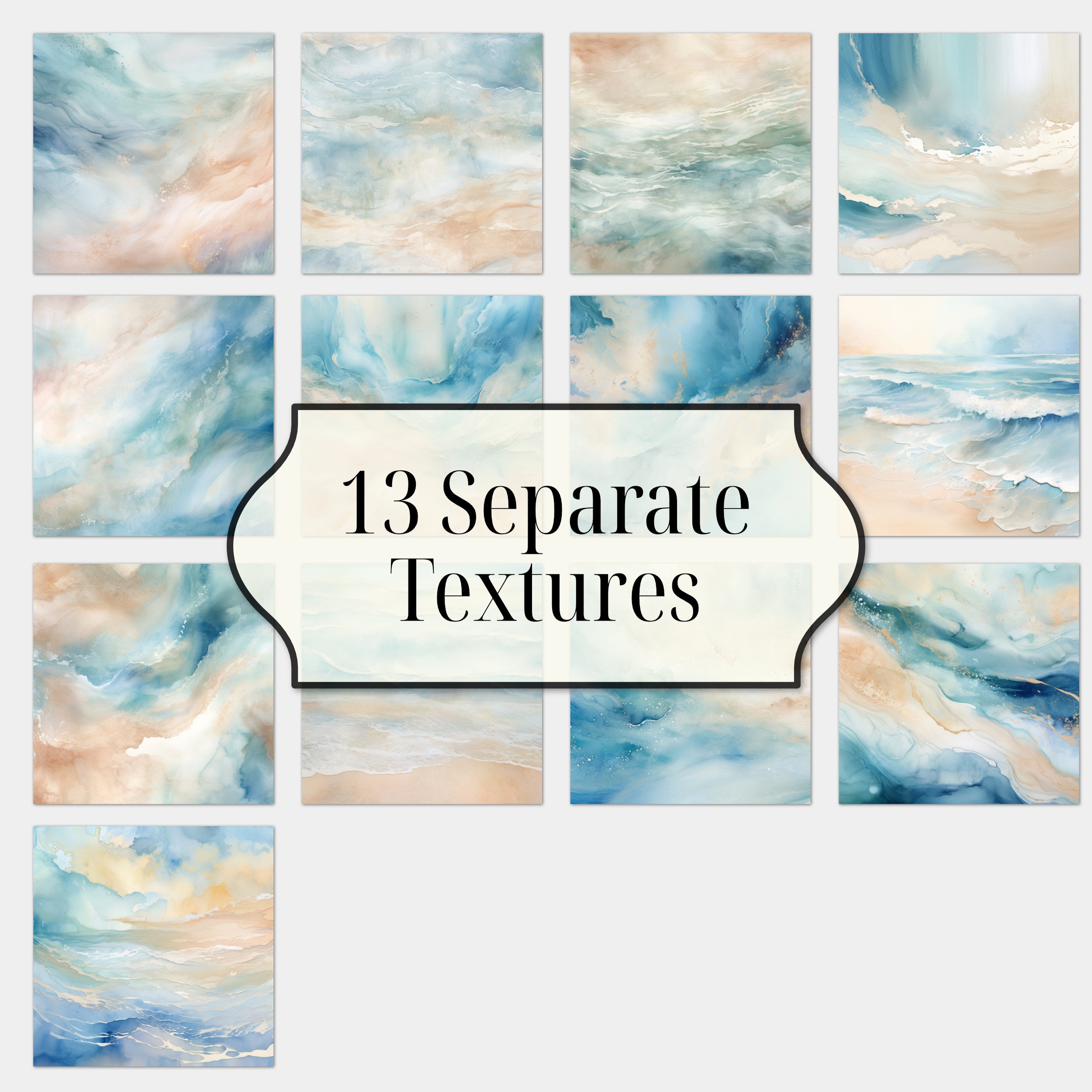 Beach Watercolor Texture, Commercial Use Digital Papers Sublimation ...