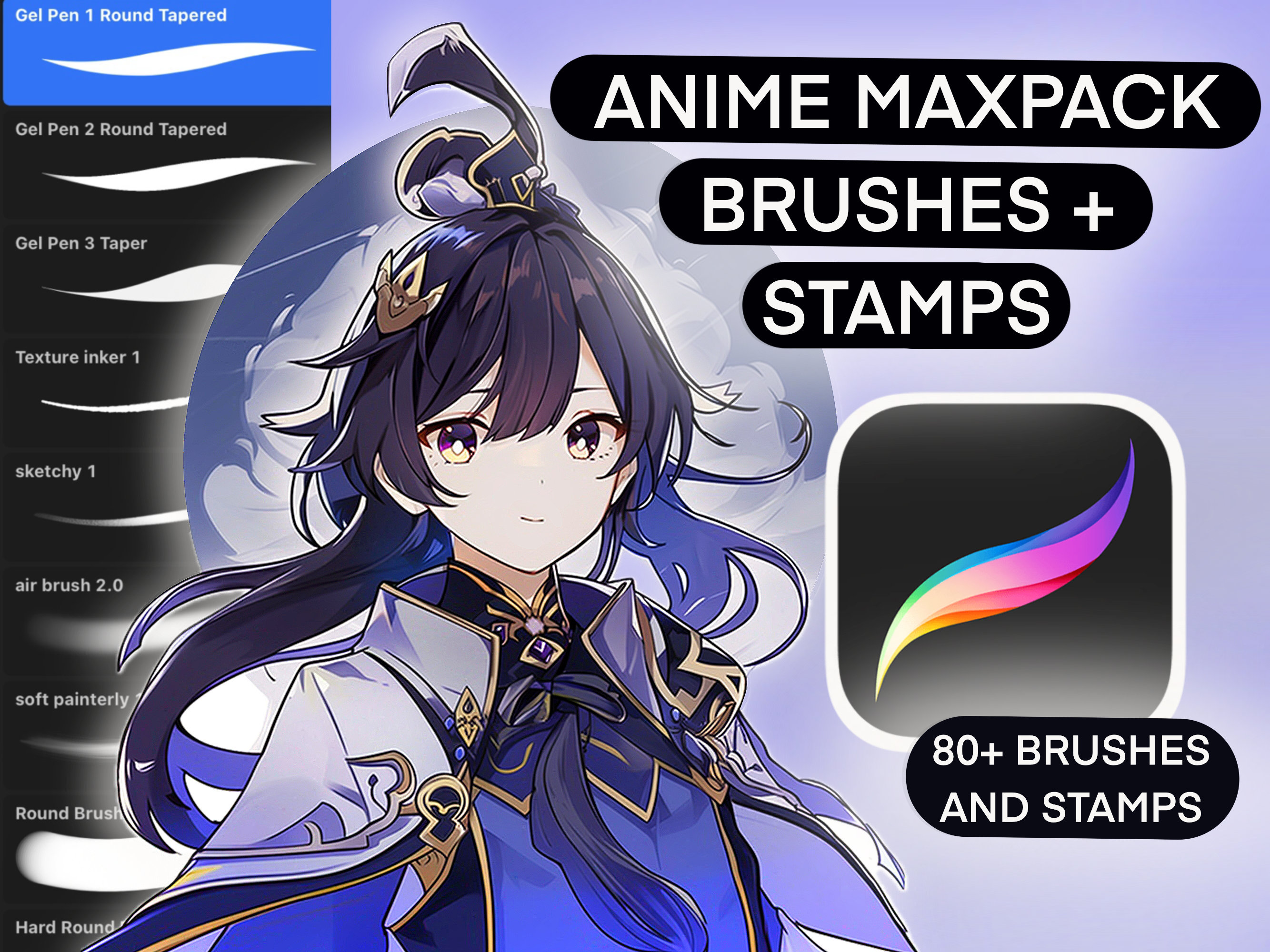Anime Max Pack - Ultimate Procreate Brushes, 80+ Anime Brushes for All ...