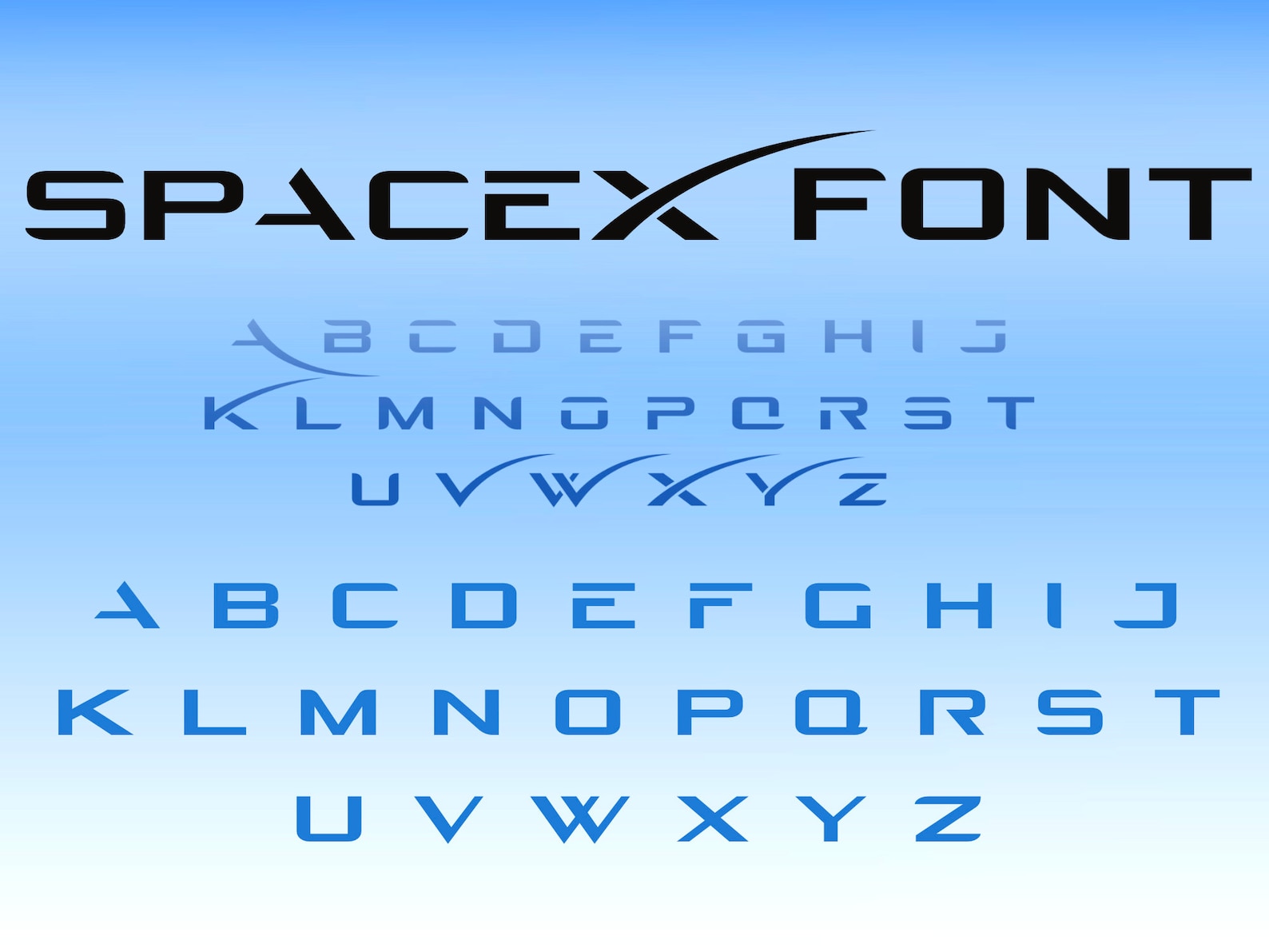 Spacex Inspired Font: Futuristic Design (digital Download) - Etsy