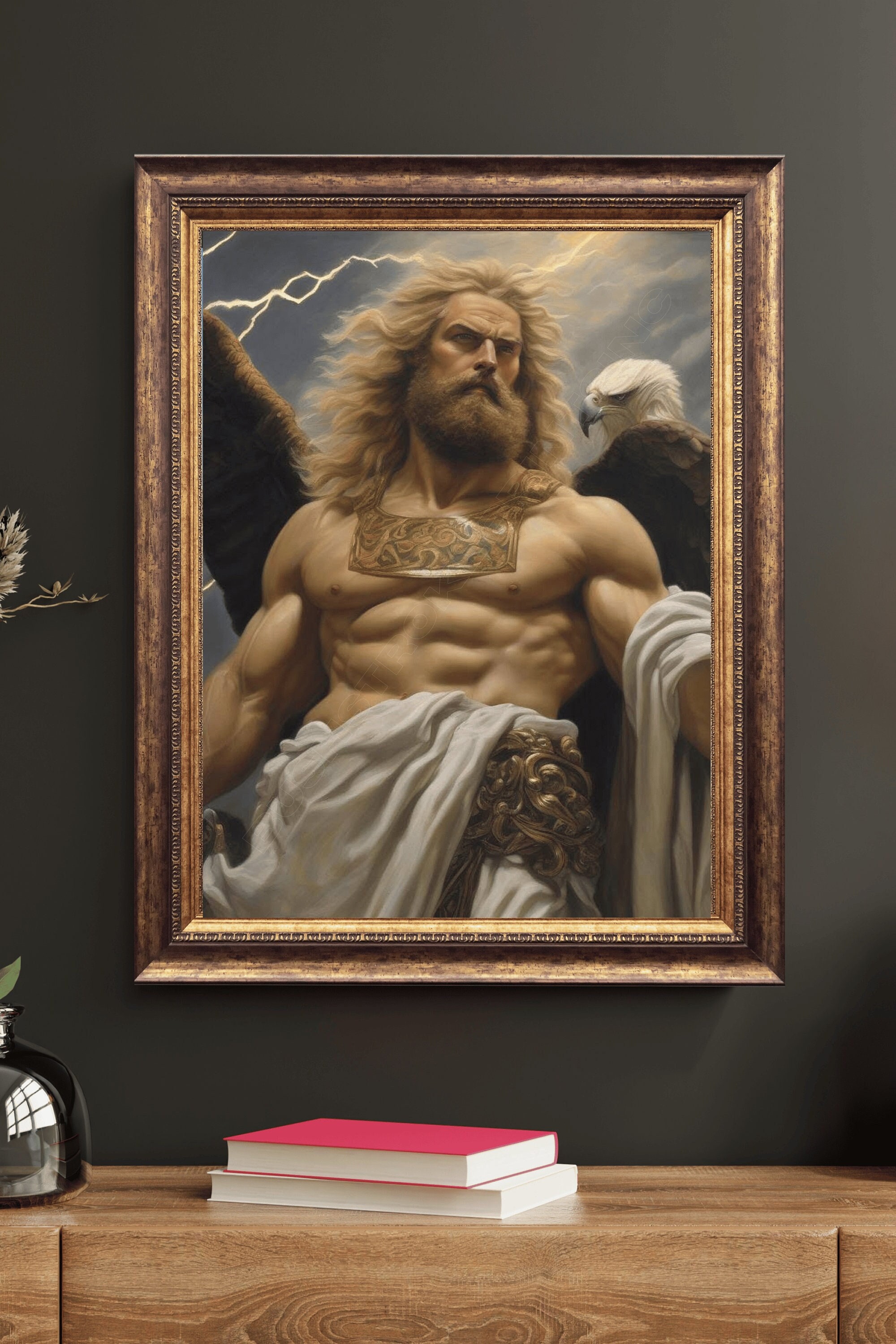 Pintura al óleo Zeus Dios del Cielo Impresión de Arte Digital - Etsy México