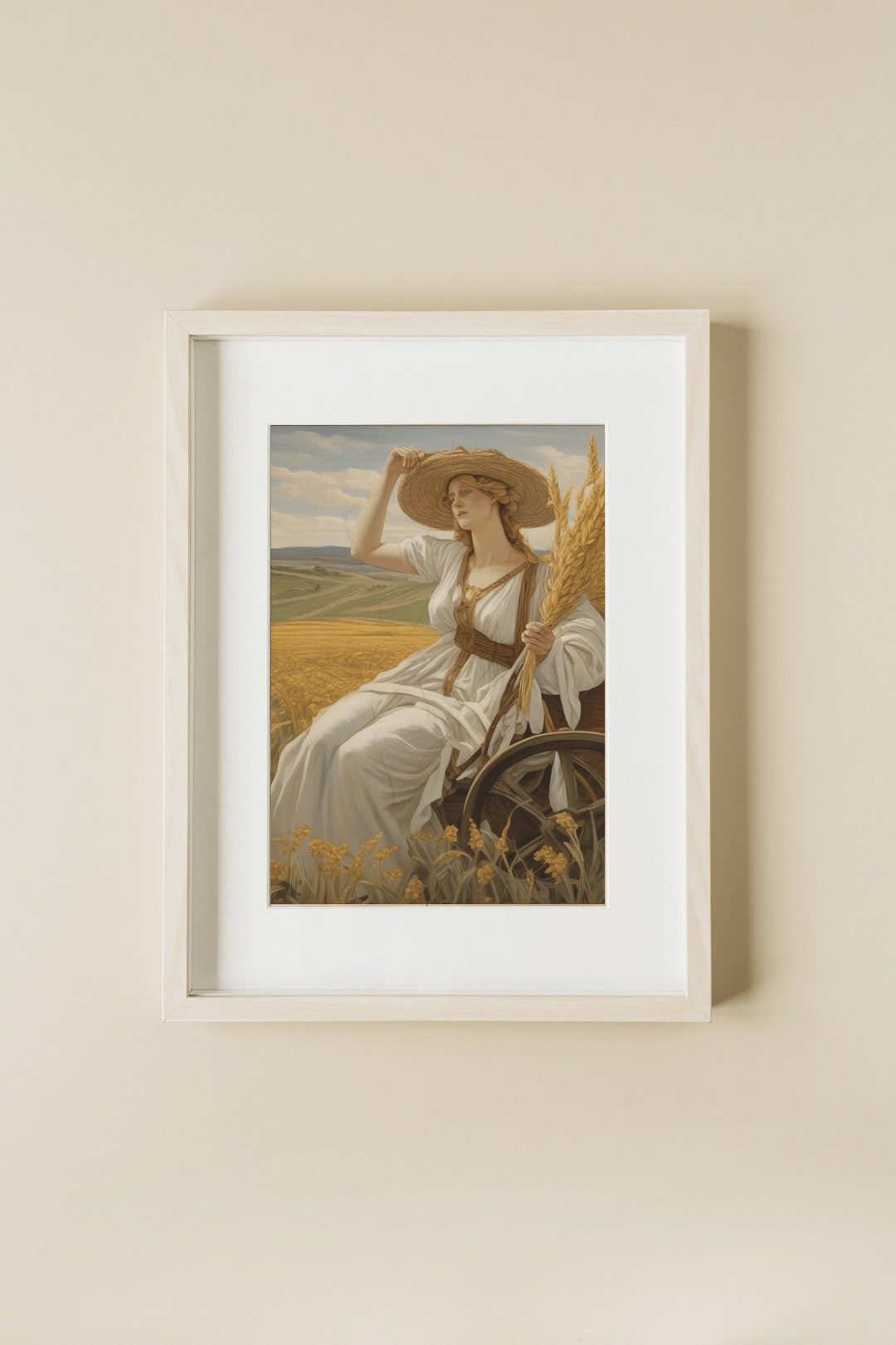 Demeter Greek Goddess of Harvest Oil Painting Digital Art Print - Etsy