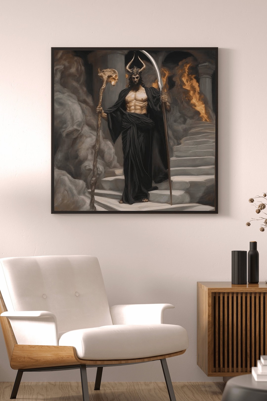 Hades Greek God of the Underworld Oil Painting Digital Art Print - Etsy