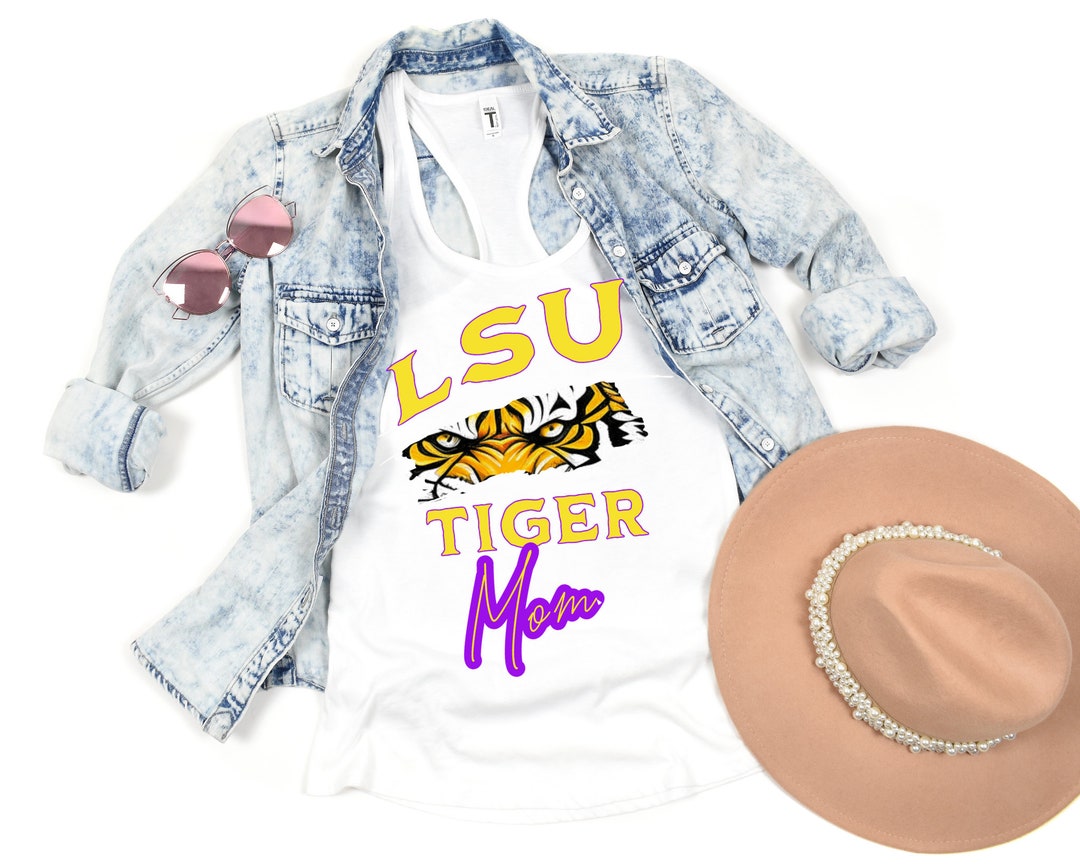 LSU Mom Tank Top, Tiger Shirt, Proud Mom of a Tiger Top, LSU Tigers ...