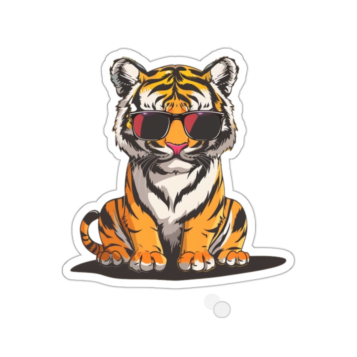 Tiger Sticker, Cool Tiger Sticker, Tiger With Sunglasses Sticker, Tiger ...