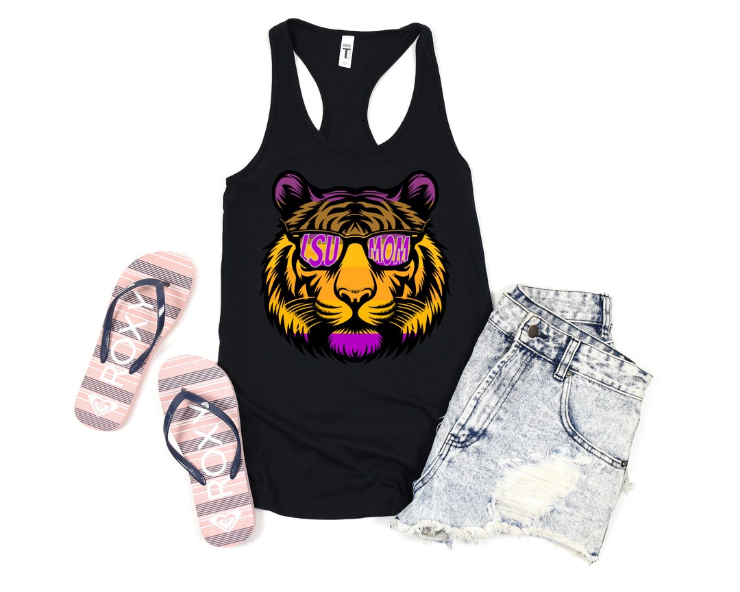 LSU Mom Tank Top, Tiger Shirt, Proud Mom of a Tiger Top, LSU Tigers ...
