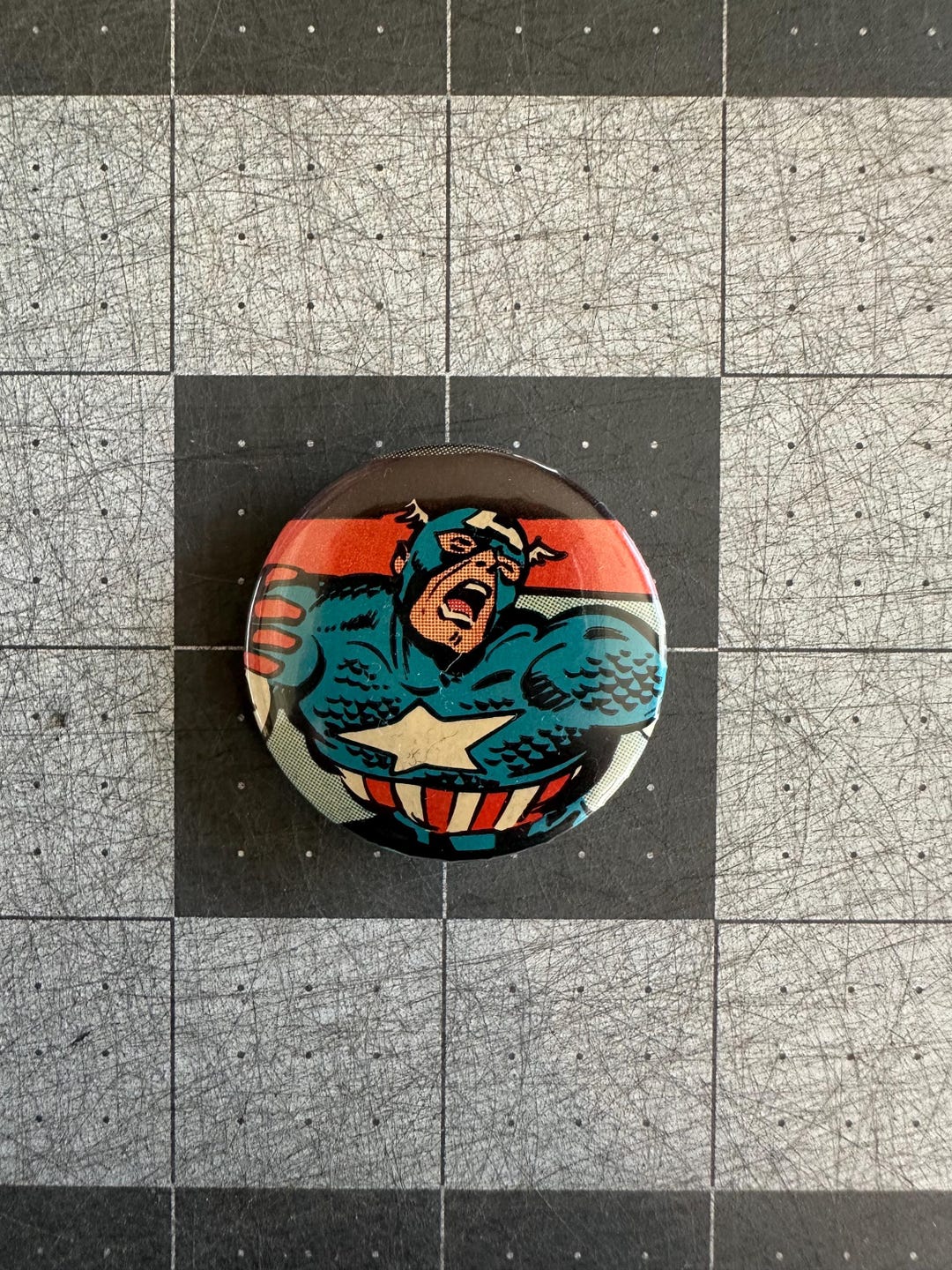 1.5” Comic Book Button - Captain America - Etsy