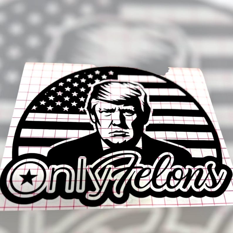 Donald Trump “only Felons” Vinyl Decal Sticker - Etsy