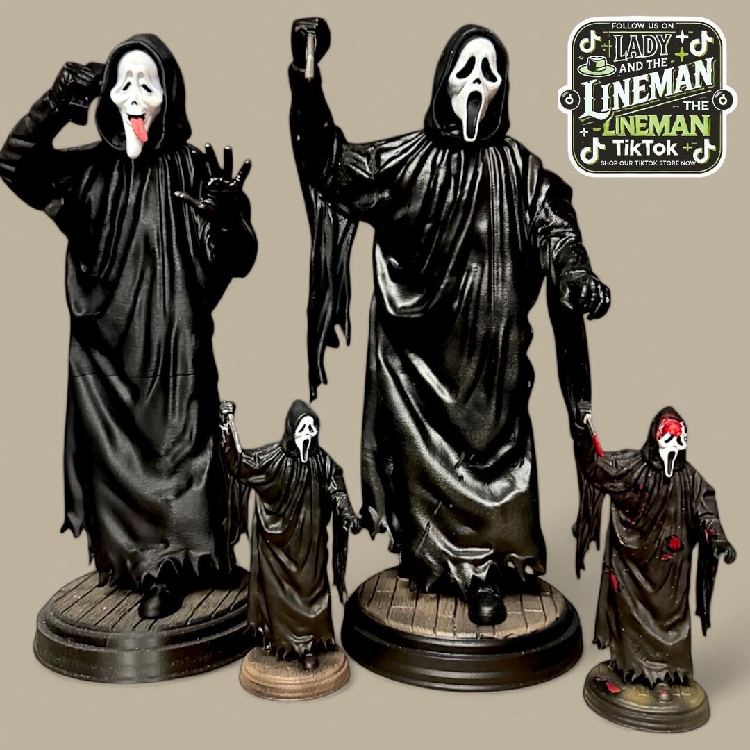 Ghostface 12” Hand-painted Resin & FDM 3D Model | Horror Collectible ...