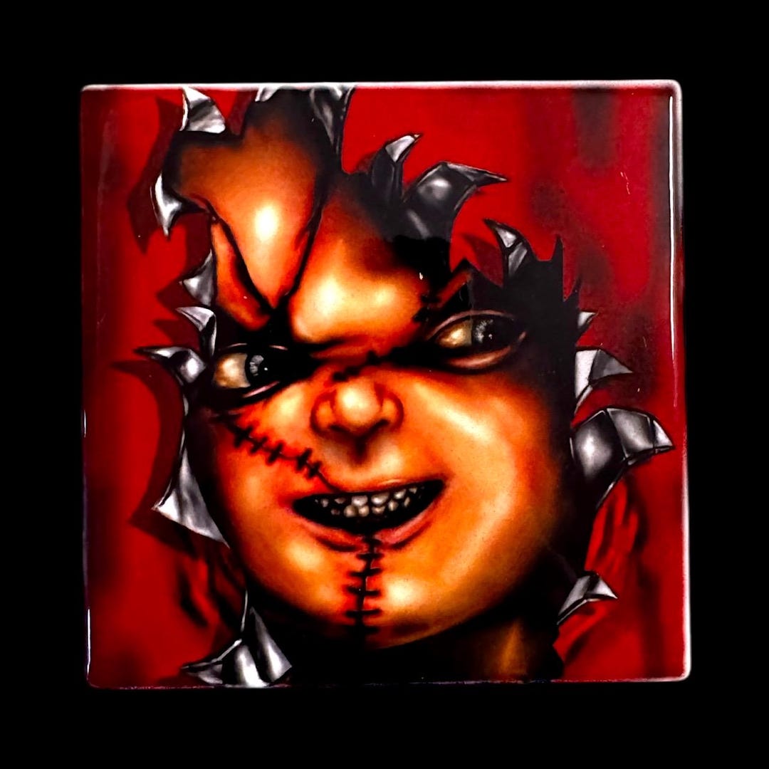 Chucky Horror Coaster – Here’s Chucky Design | Full-color Ceramic Tile ...