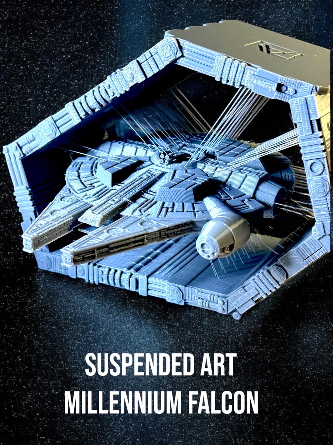 3D Printed Millennium Falcon Suspended Art Star Wars Inspired Home ...