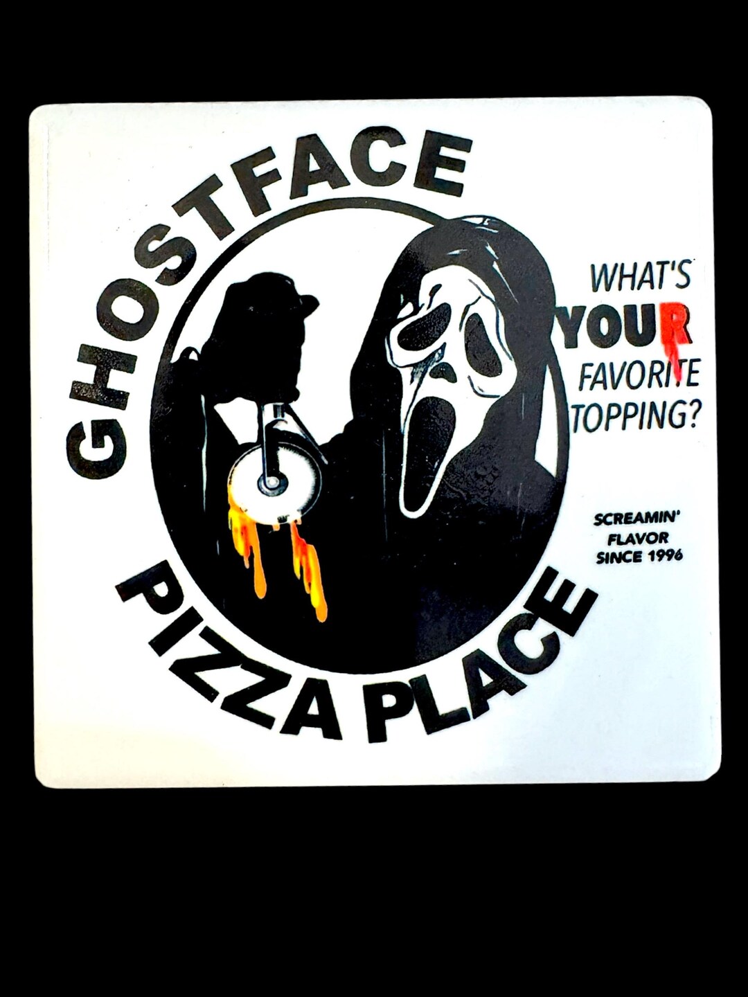 Ghostface Pizza Place Coaster – Horror Movie Fan Drinkware - Etsy