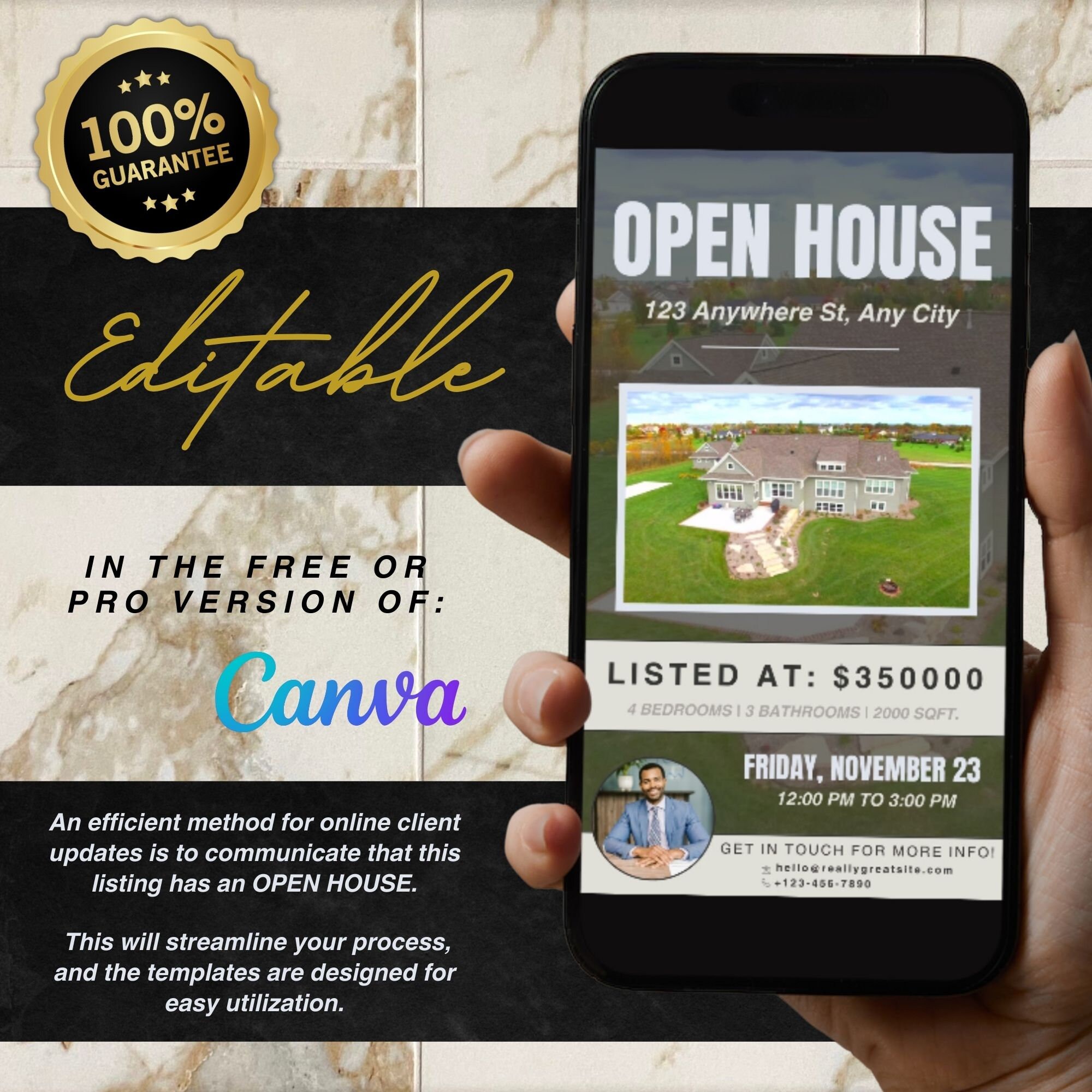 Real Estate Social Media Templates OPEN HOUSE Listing Update Reels ...