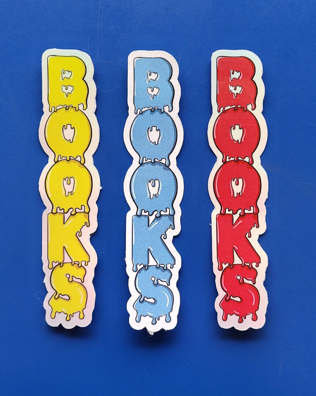 Books Stickers Surreal Dripping Typography Stickers Water Resistant - Etsy