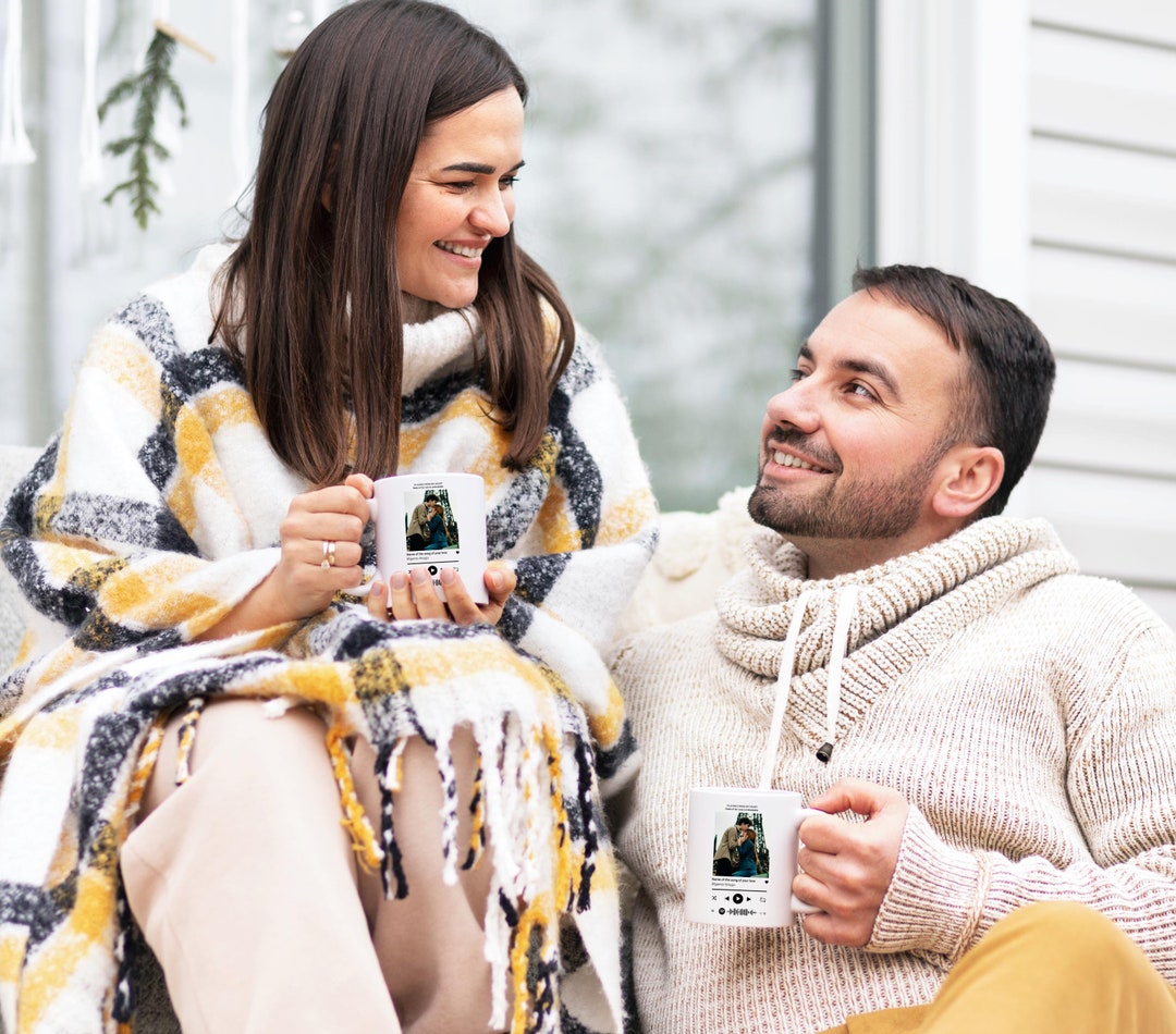 Personalized Photo Music Mug | Custom Couples Gift | Spotify Album ...