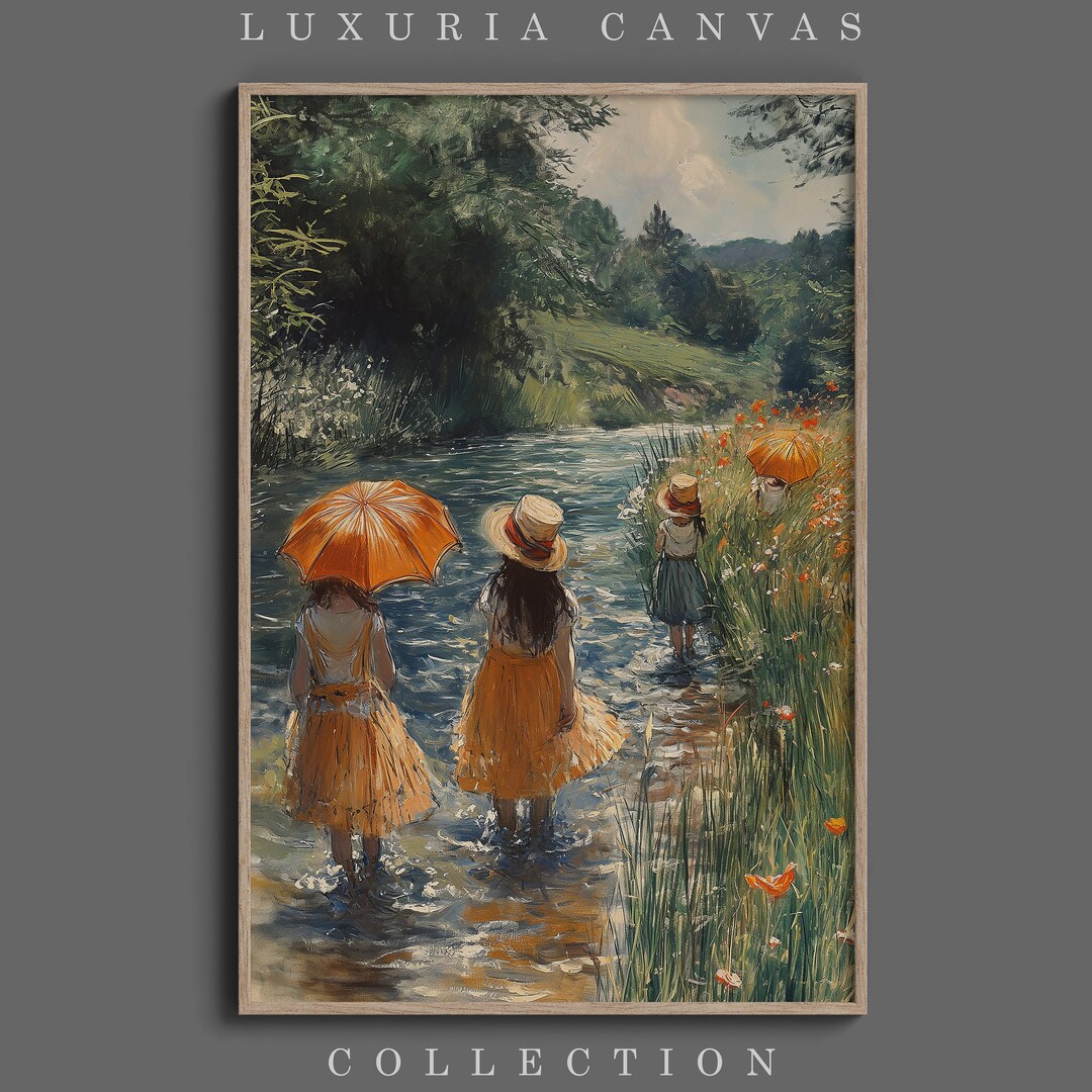 Girls Summertime Stroll , Digital Download, Digital Art, Downloadable ...