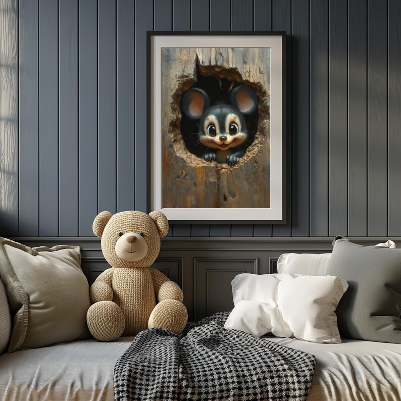 Cute Mouse House, Digital Download, Digital Art, Printable Art ...