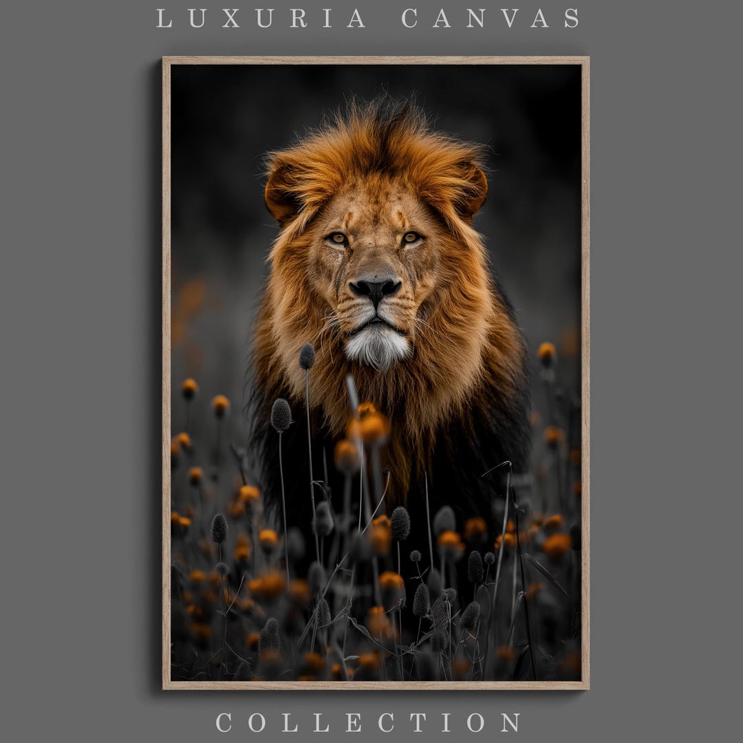 Lion Touch of Color, Digital Download, Digital Art, Printable Art ...