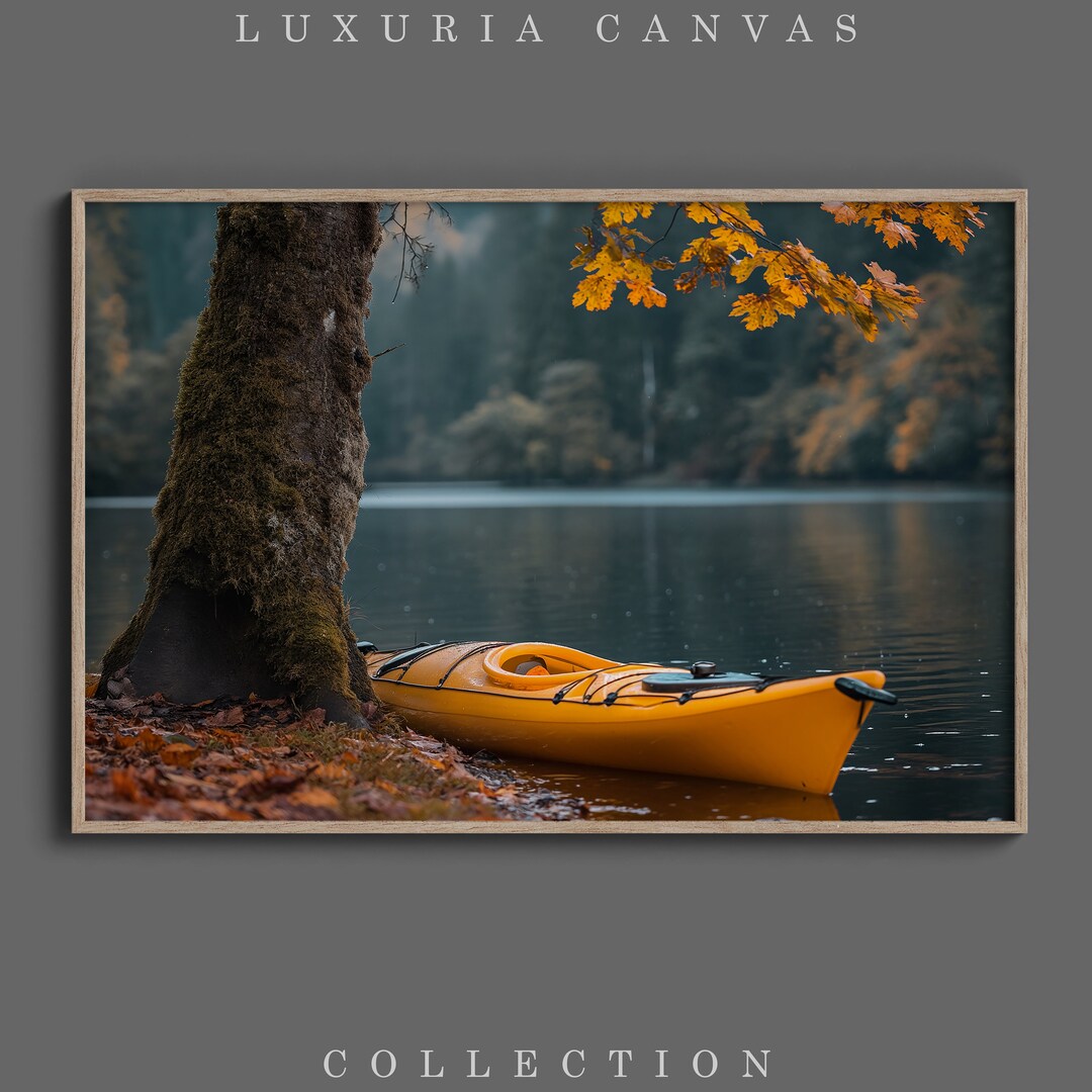 Yellow Kayak, Digital Download, Digital Art, Downloadable Art, Wall ...