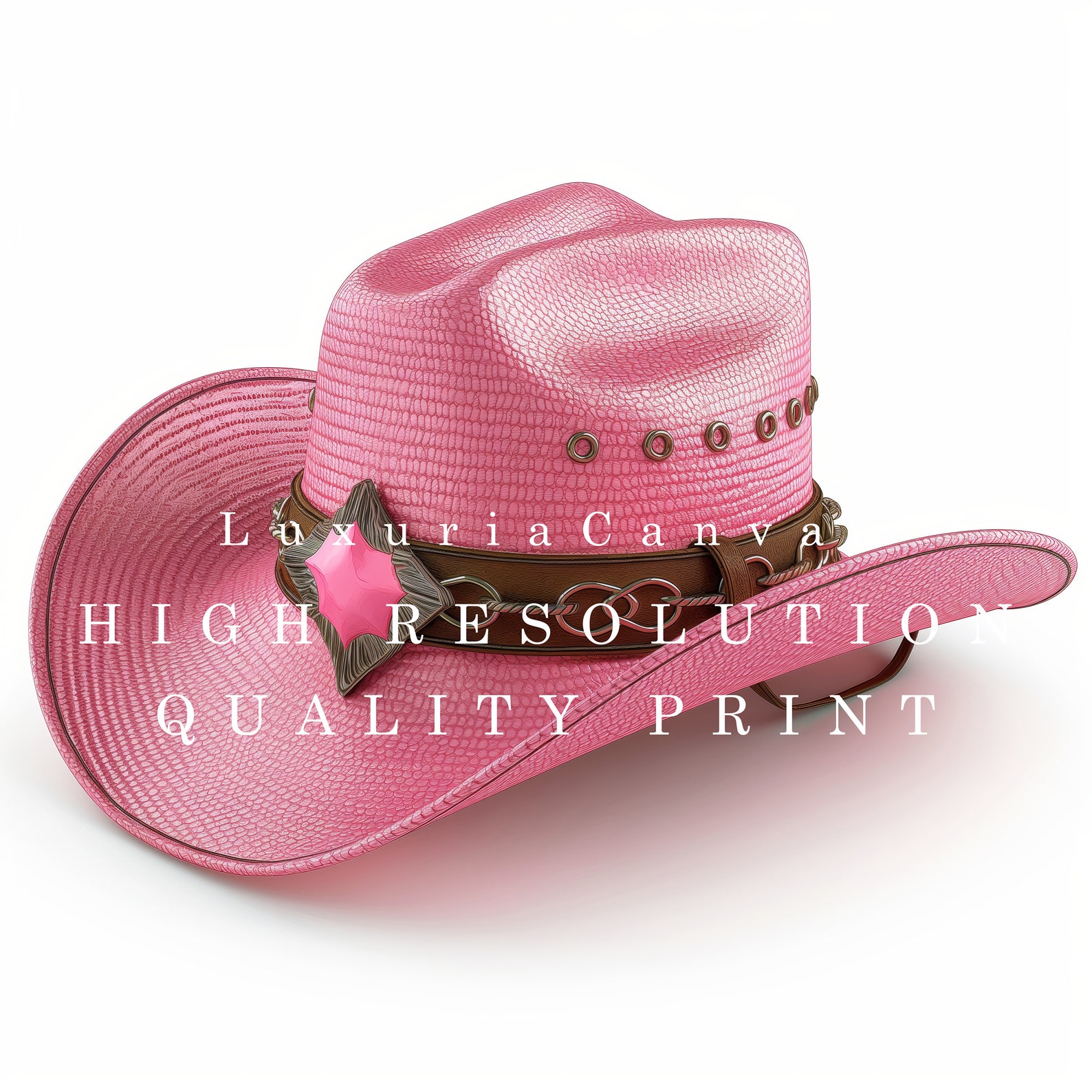 Pink Cowgirl Hat, Digital Download, Digital Art, Printable Art ...