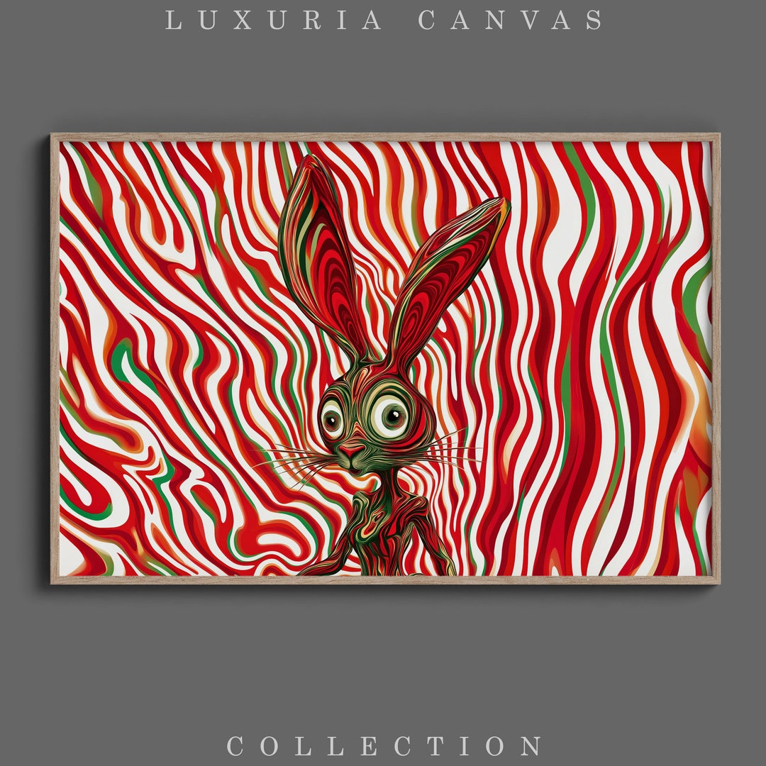 Psychedelic Bunny, Digital Download, Digital Art, Printable Art ...