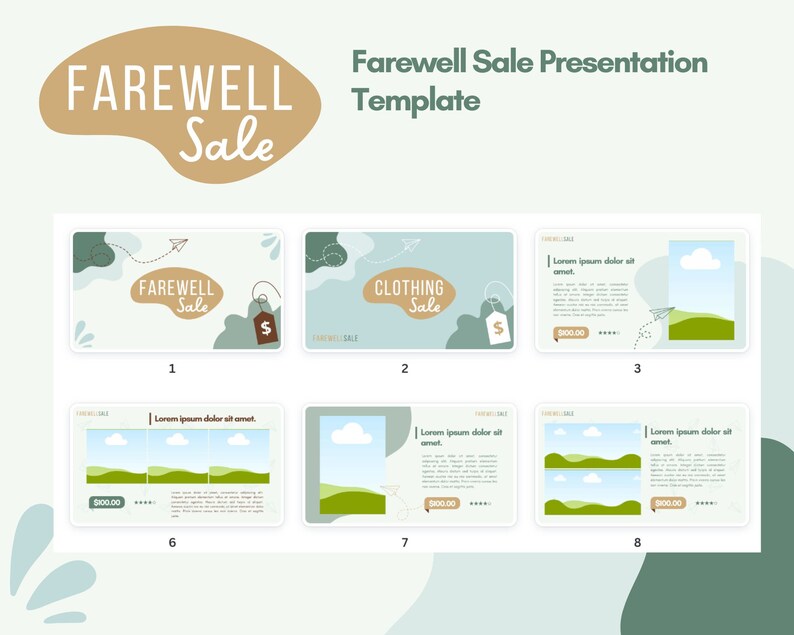 Farewell Sale Presentation Template - Etsy
