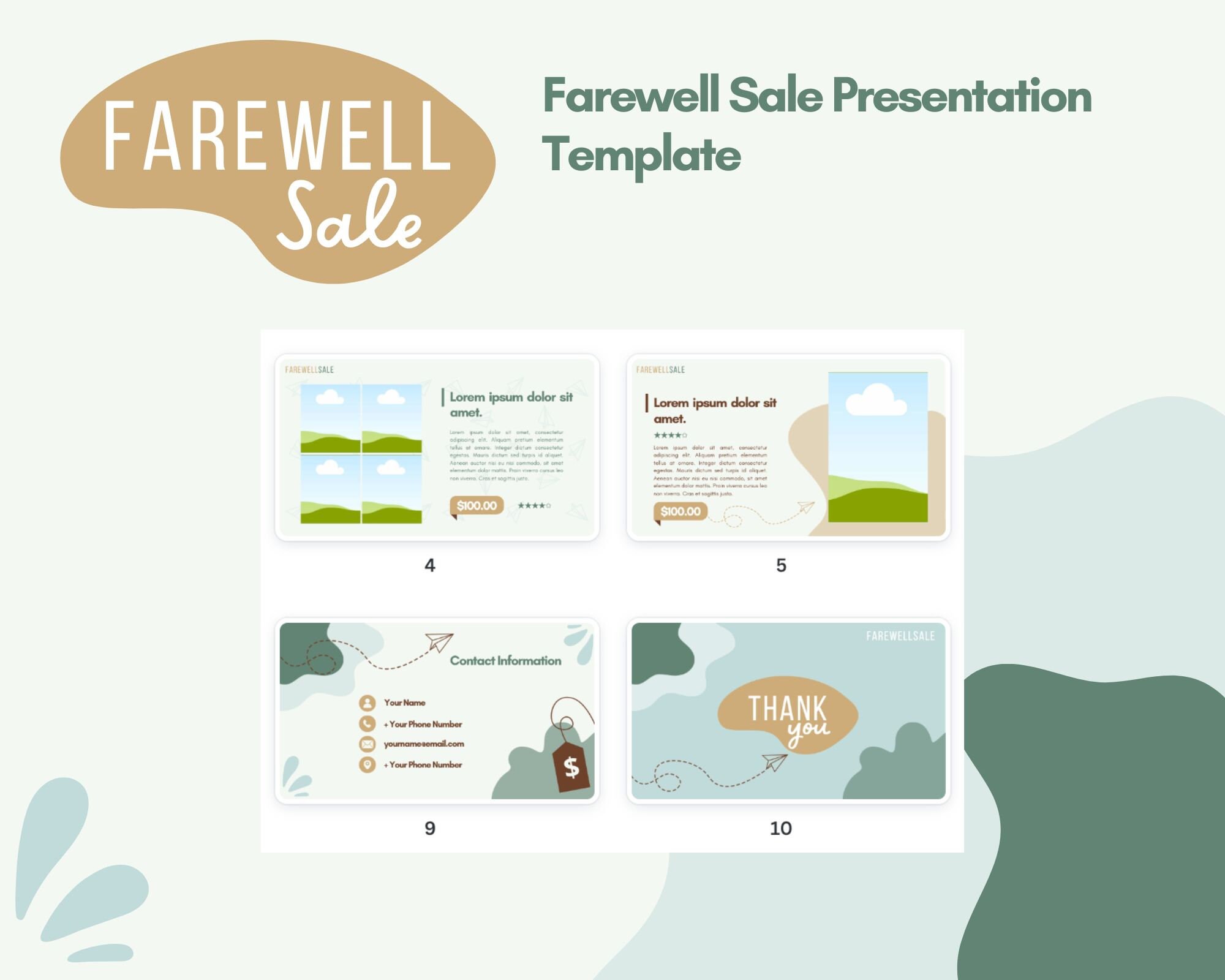 Farewell Sale Presentation Template - Etsy