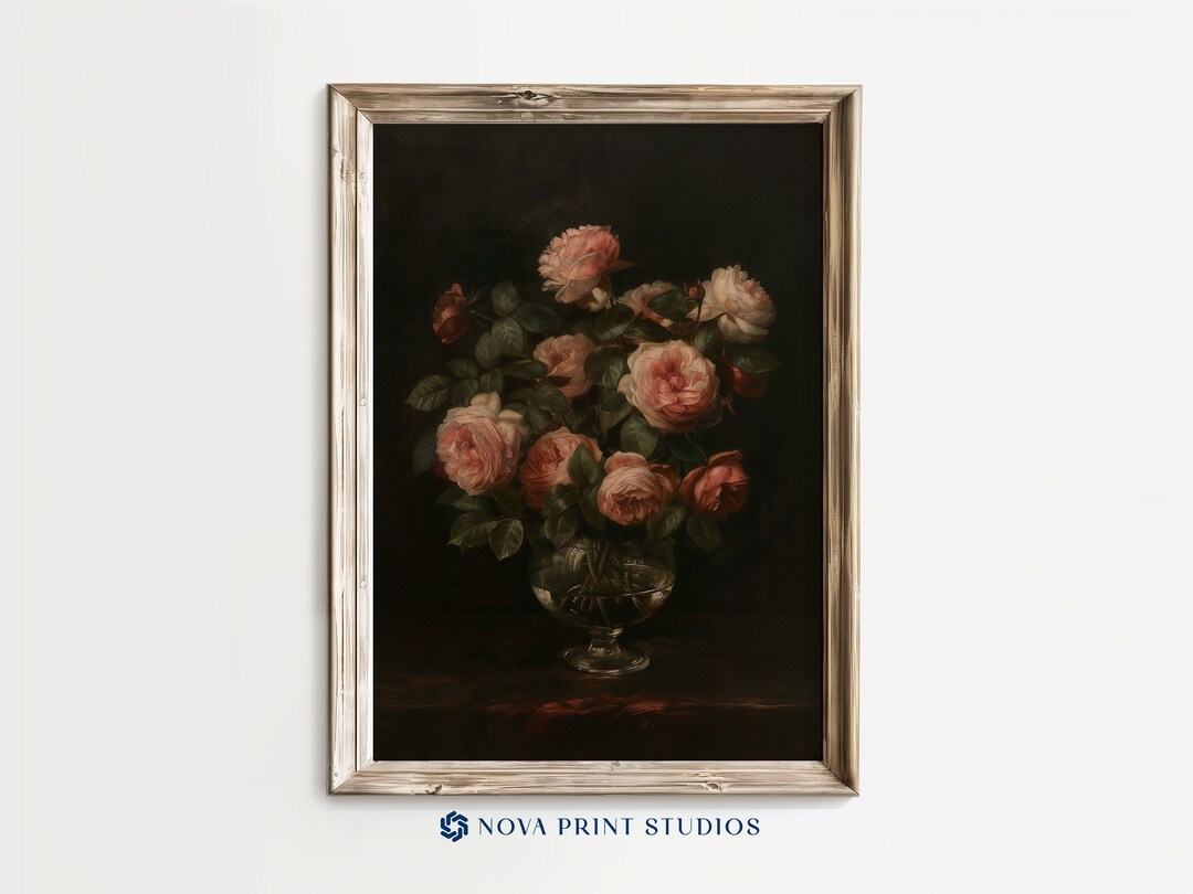 Renaissance Rose Bouquet | Classical Floral Still Life Printable Wall ...