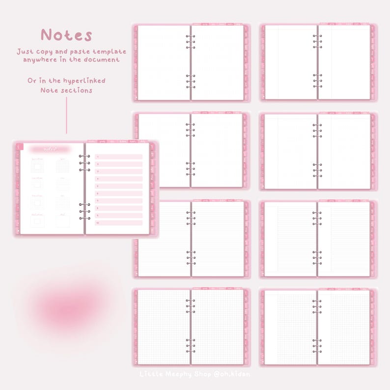 Aura Heart Pink Digital Planner for Goodnotes | Coquette Digital ...