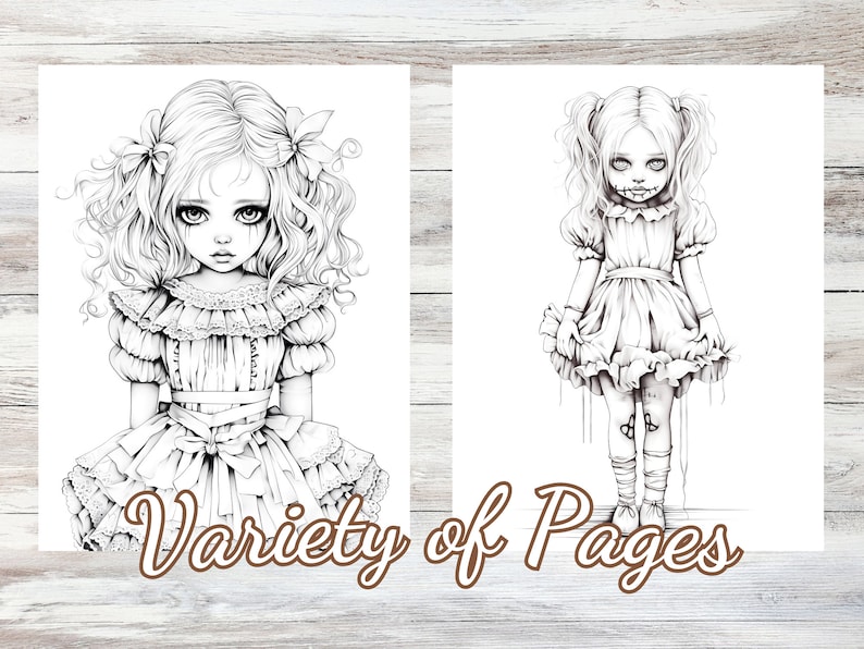 25 Creepy Dolls Coloring Pages, Possessed China Dolls, Spooky Baby ...