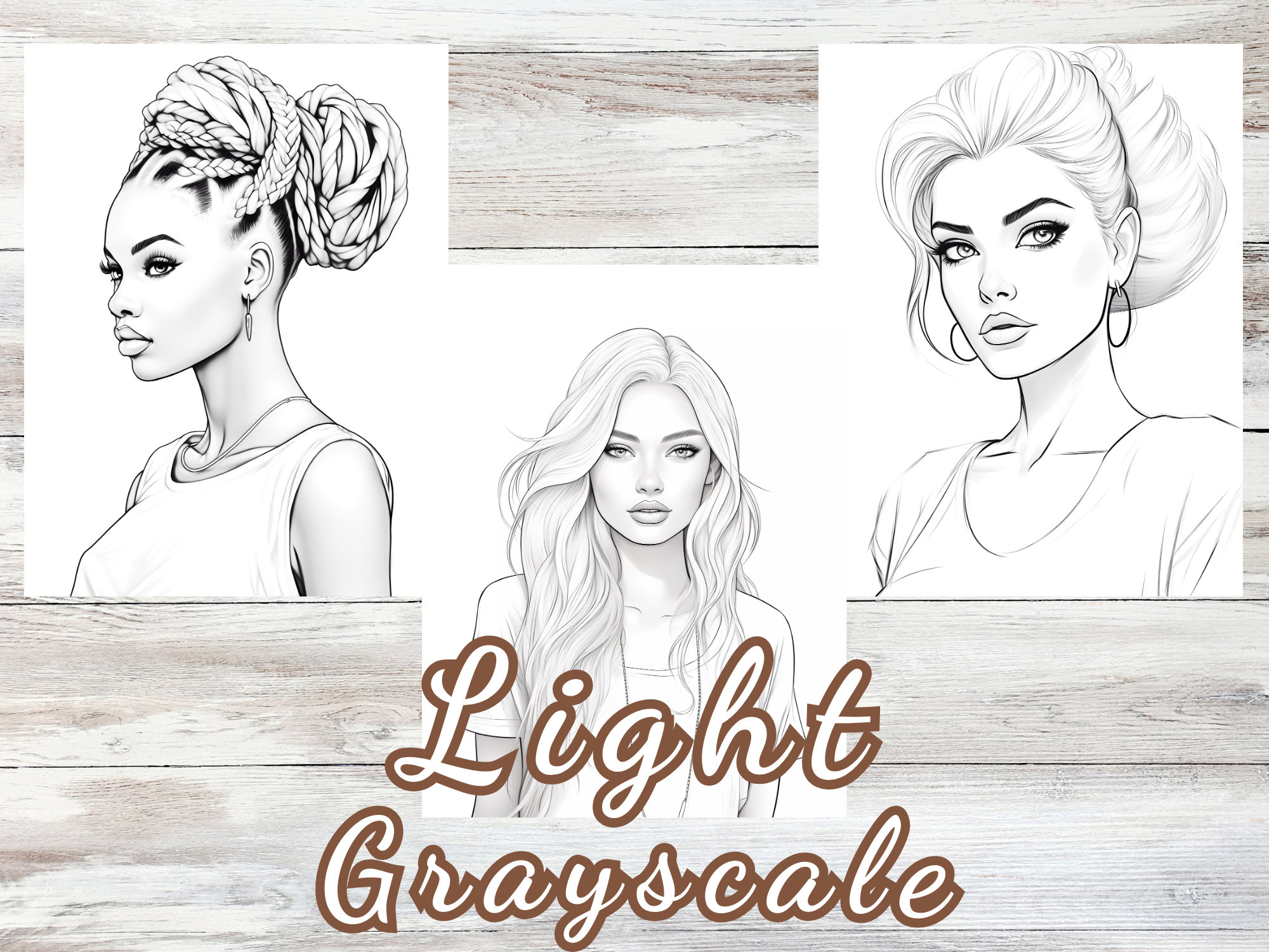 Beautiful Women Realistic Coloring Pages 20 Portraits of Women ...