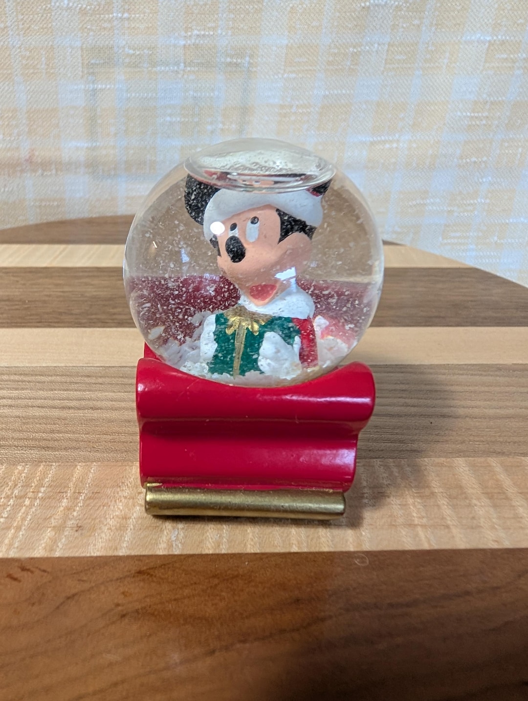 2003 Disney's Mickey Mouse on Sleigh Snow Globe - Etsy