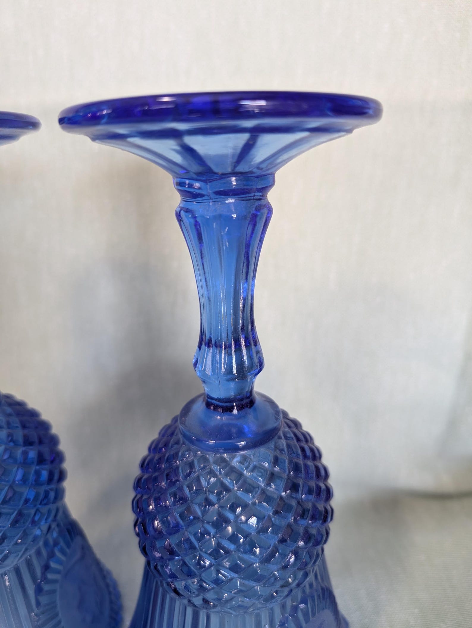 Vintage Avon 1976 Bicentennial Cobalt Blue "george & Martha Washington ...