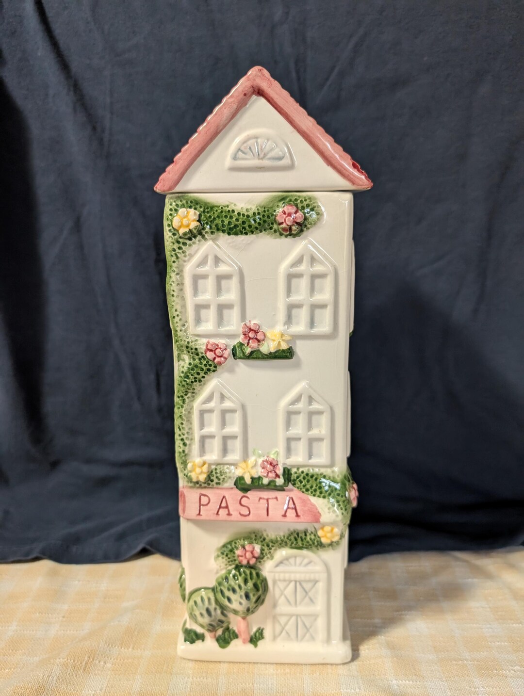 Ceramic town House Pasta Storage Container - Etsy