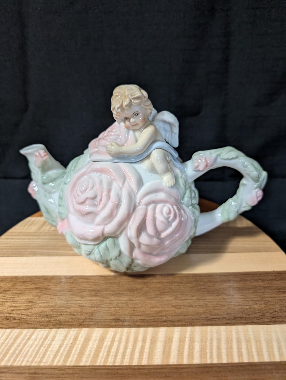 Avon Cherub Ceramic Teapot. - Etsy