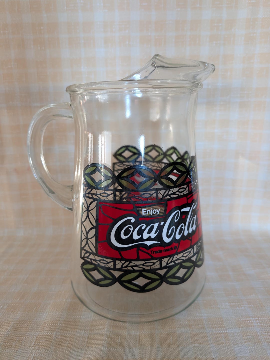 Vintage Coca-cola Glass Pitcher - Etsy