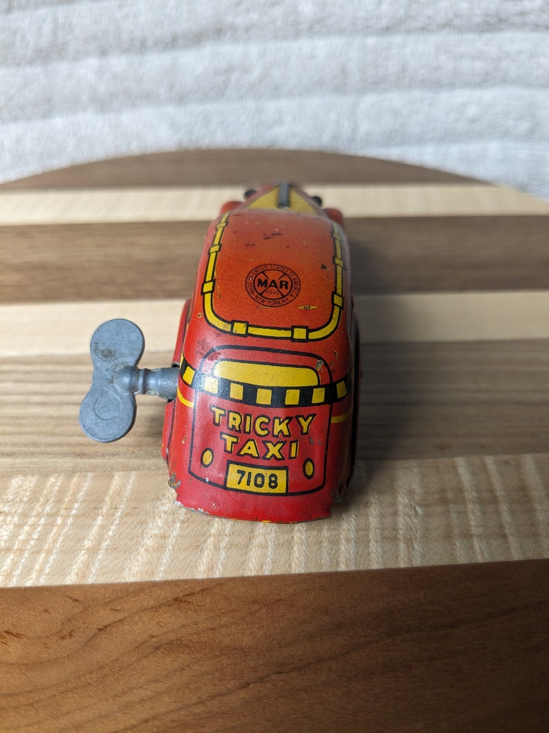 Vintage 1930 Marx Tin Wind up Toy With Key. Tricky Taxi. Runs - Etsy