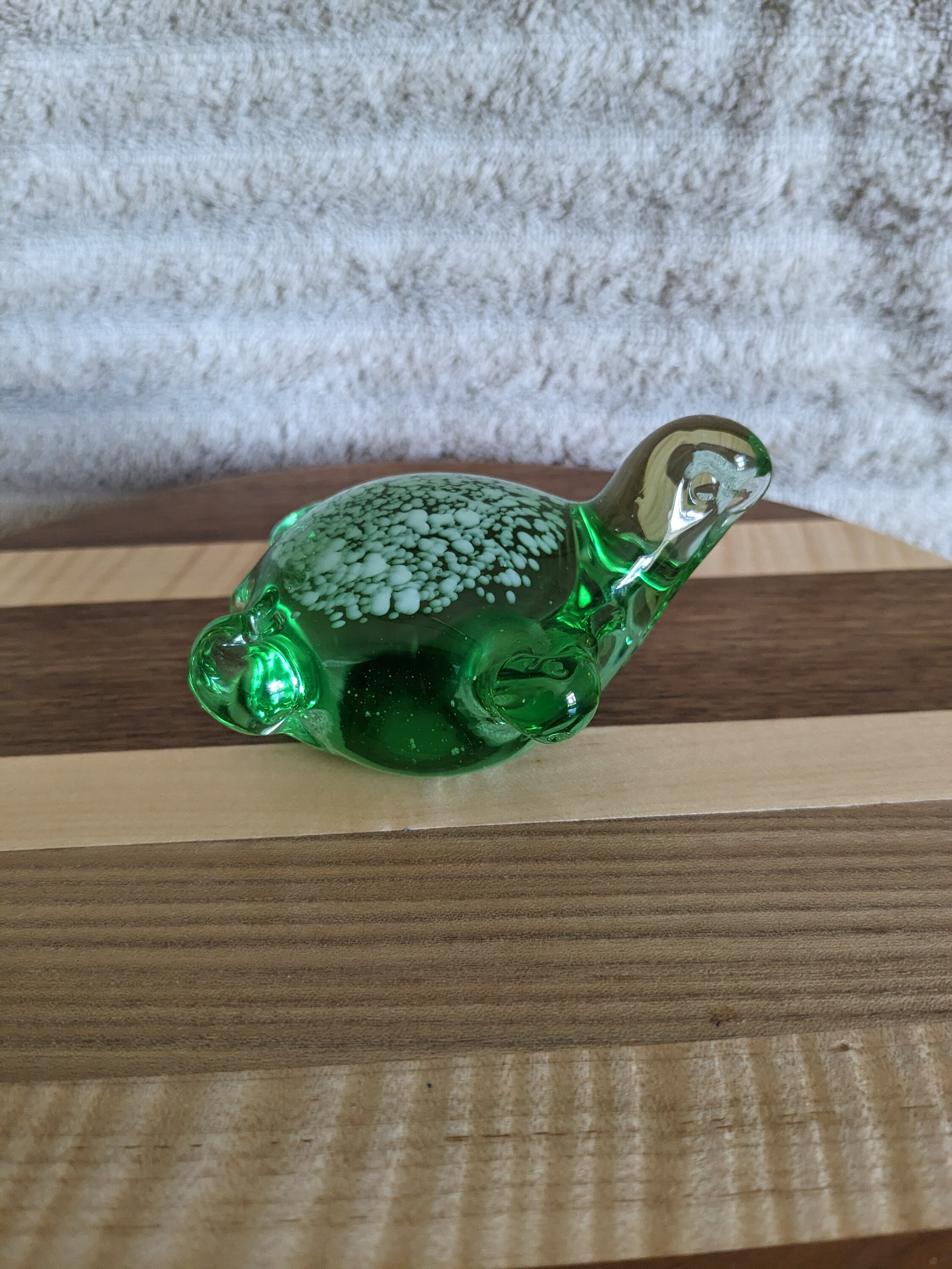 Whimsical Art Glass Green Sea Turtle Paperweight - Etsy