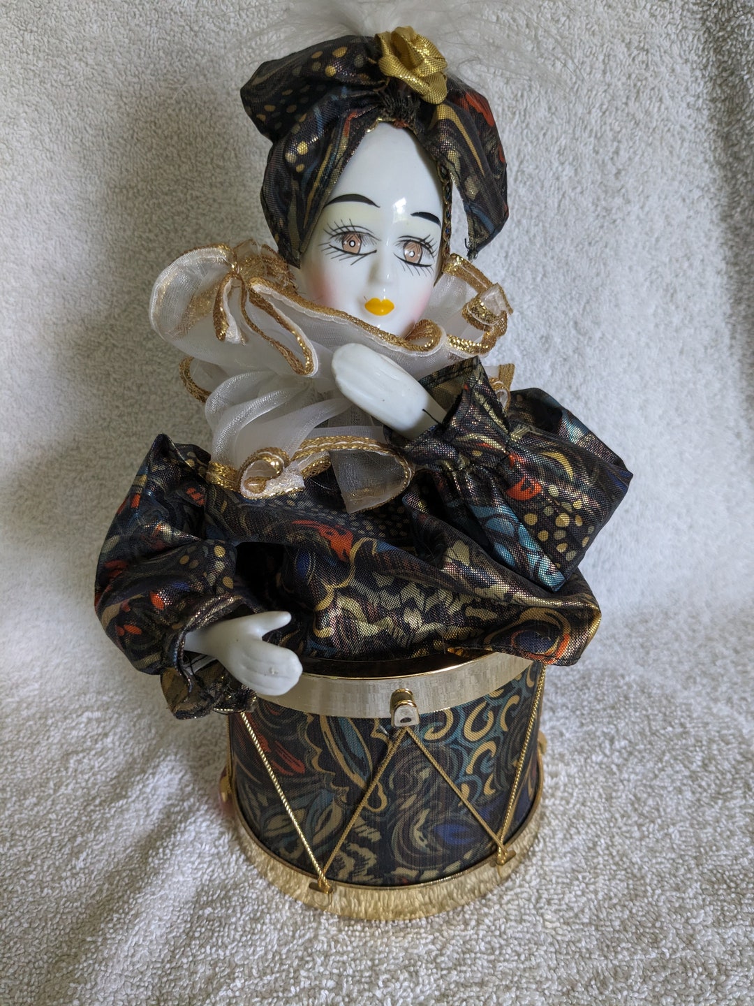 Porcelain Dancer on a Drum Music Box - Etsy