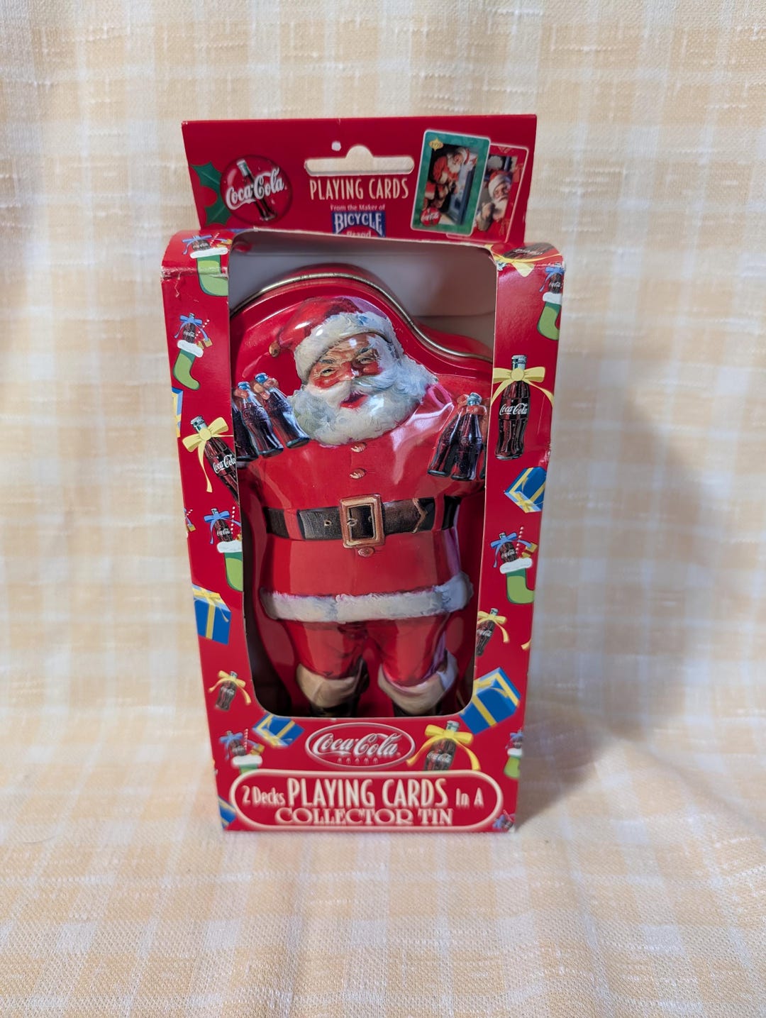 Coke Collection Tin With Two Sets of Coke Themed Playing Cards - Etsy