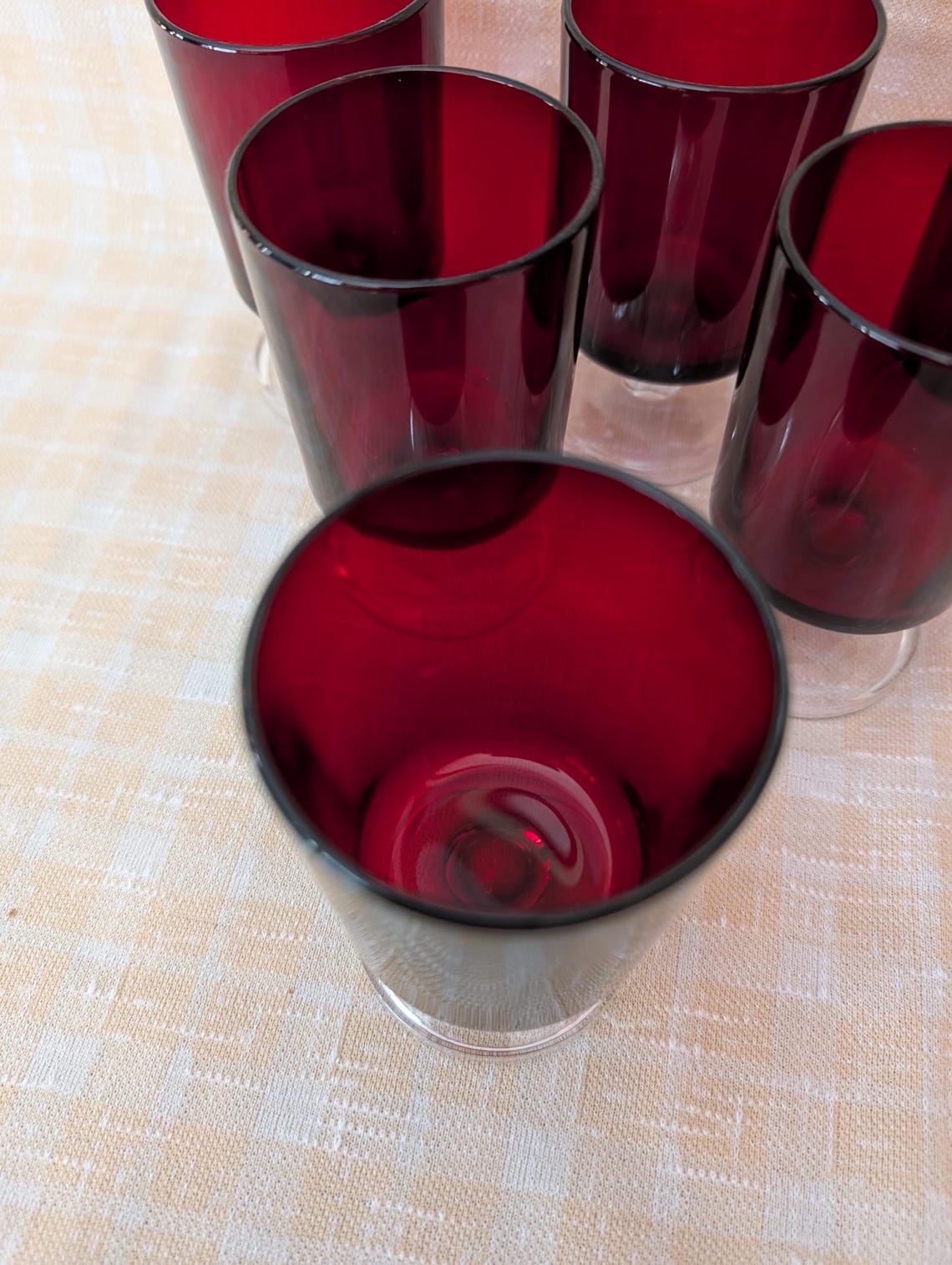 Vintage Ruby Red Luminarc 4 Ounce Wine/port Glasses. (set of Six) - Etsy