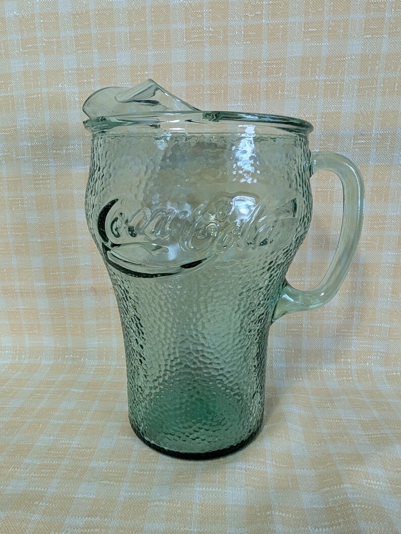 Coca-cola Green Glass 64 Ounce Pitcher - Etsy