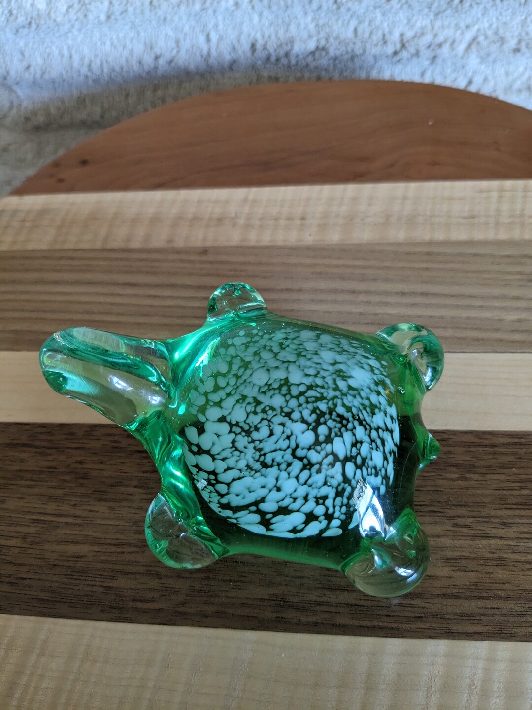 Whimsical Art Glass Green Sea Turtle Paperweight - Etsy