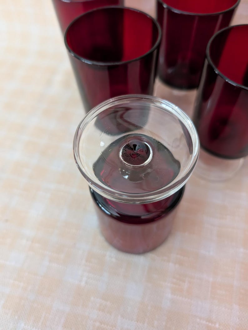Vintage Ruby Red Luminarc 4 Ounce Wine/port Glasses. (set of Six) - Etsy