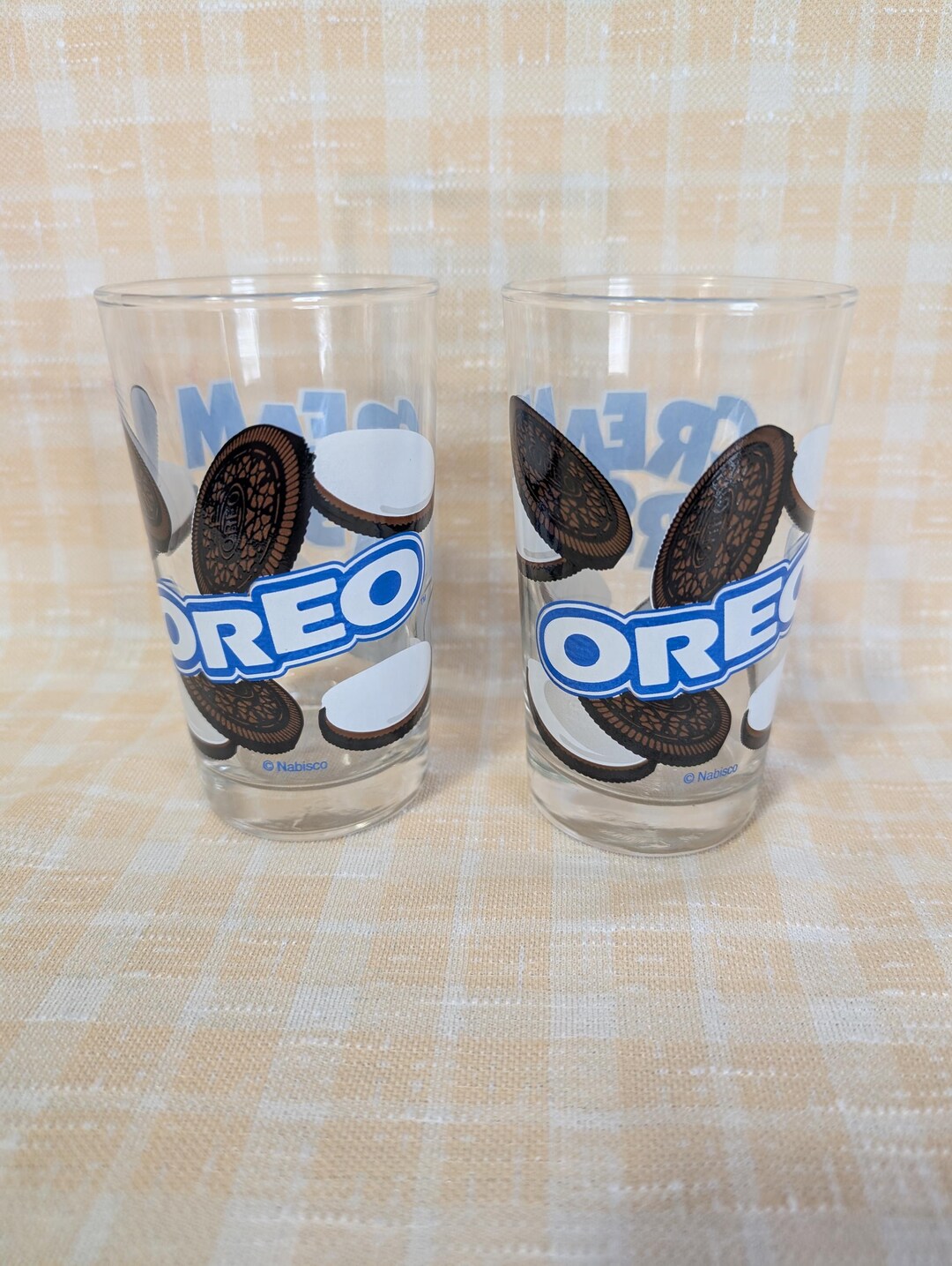 Oreos "cream First" 8 Ounce Glasses. Set of Two - Etsy