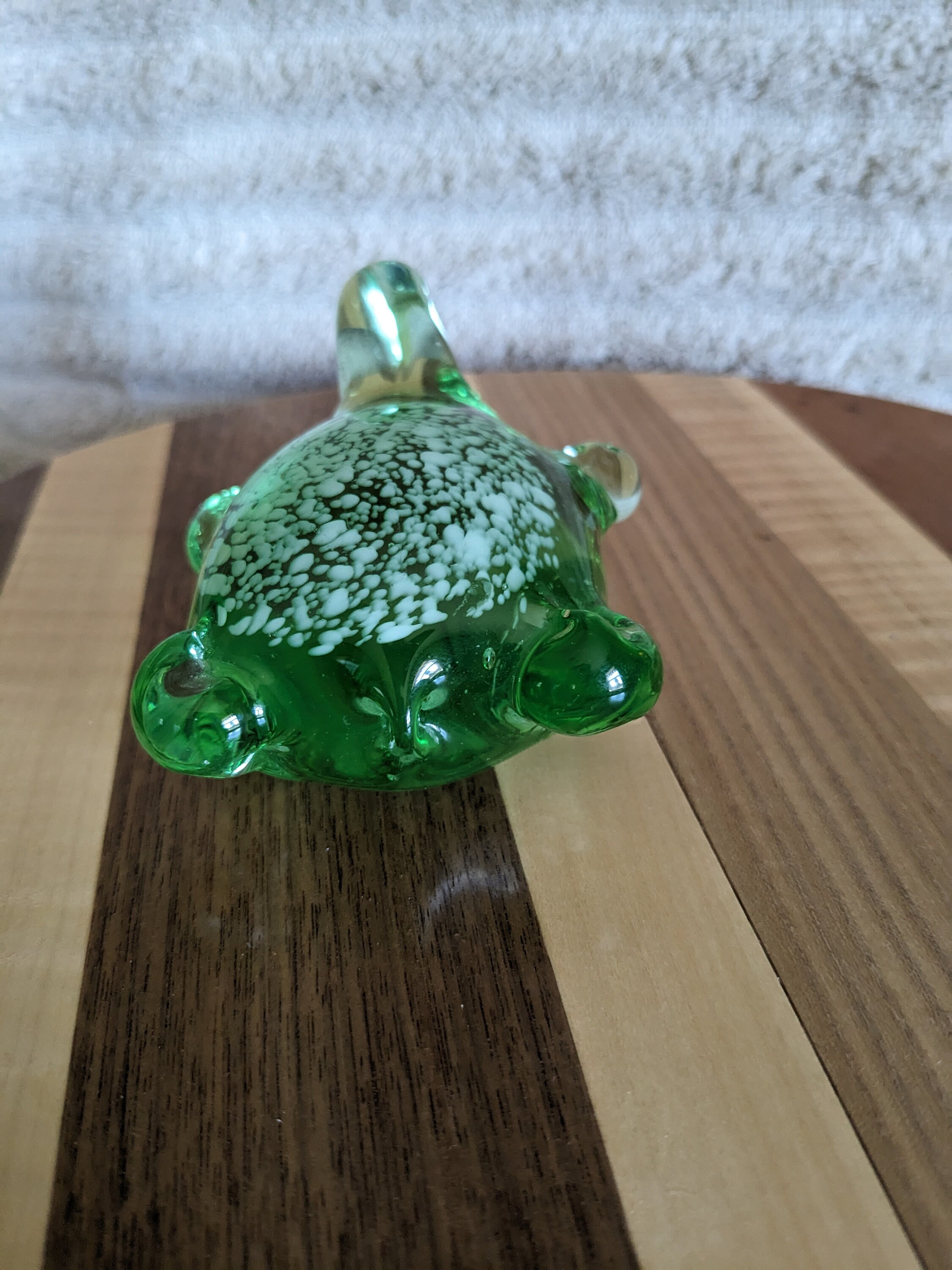 Whimsical Art Glass Green Sea Turtle Paperweight - Etsy